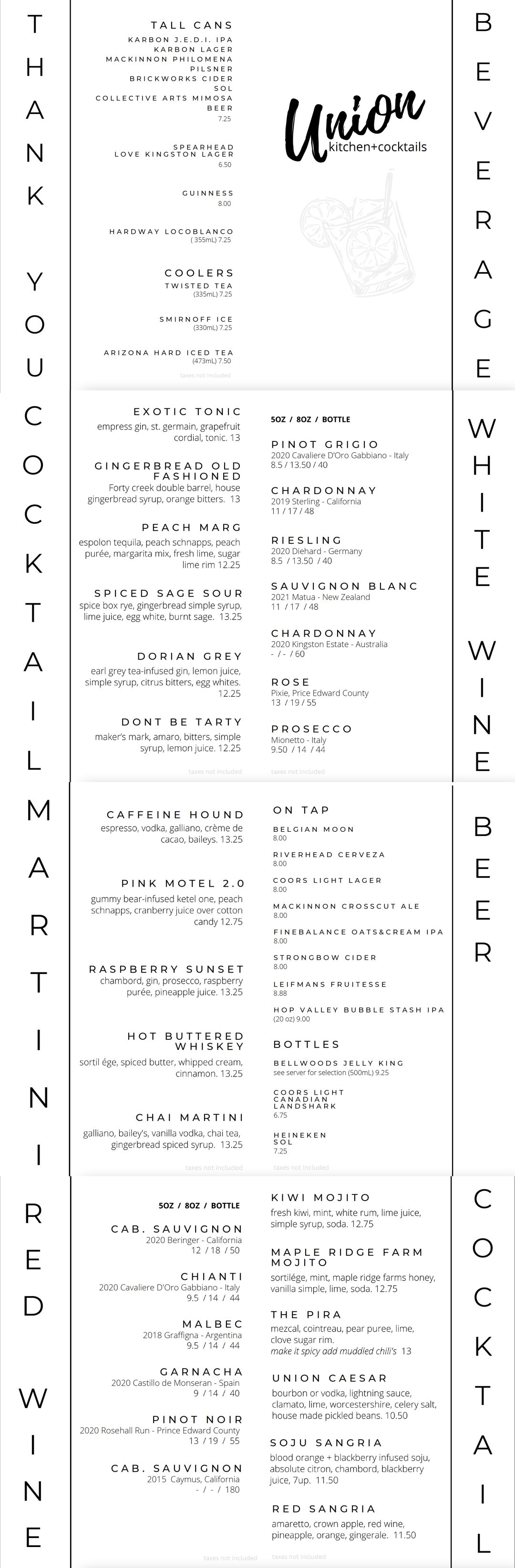 Union Kitchen + Cocktails | Union Kitchen + Cocktails