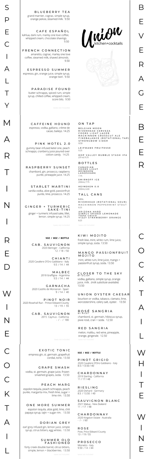 Union Kitchen + Cocktails | Union Kitchen + Cocktails