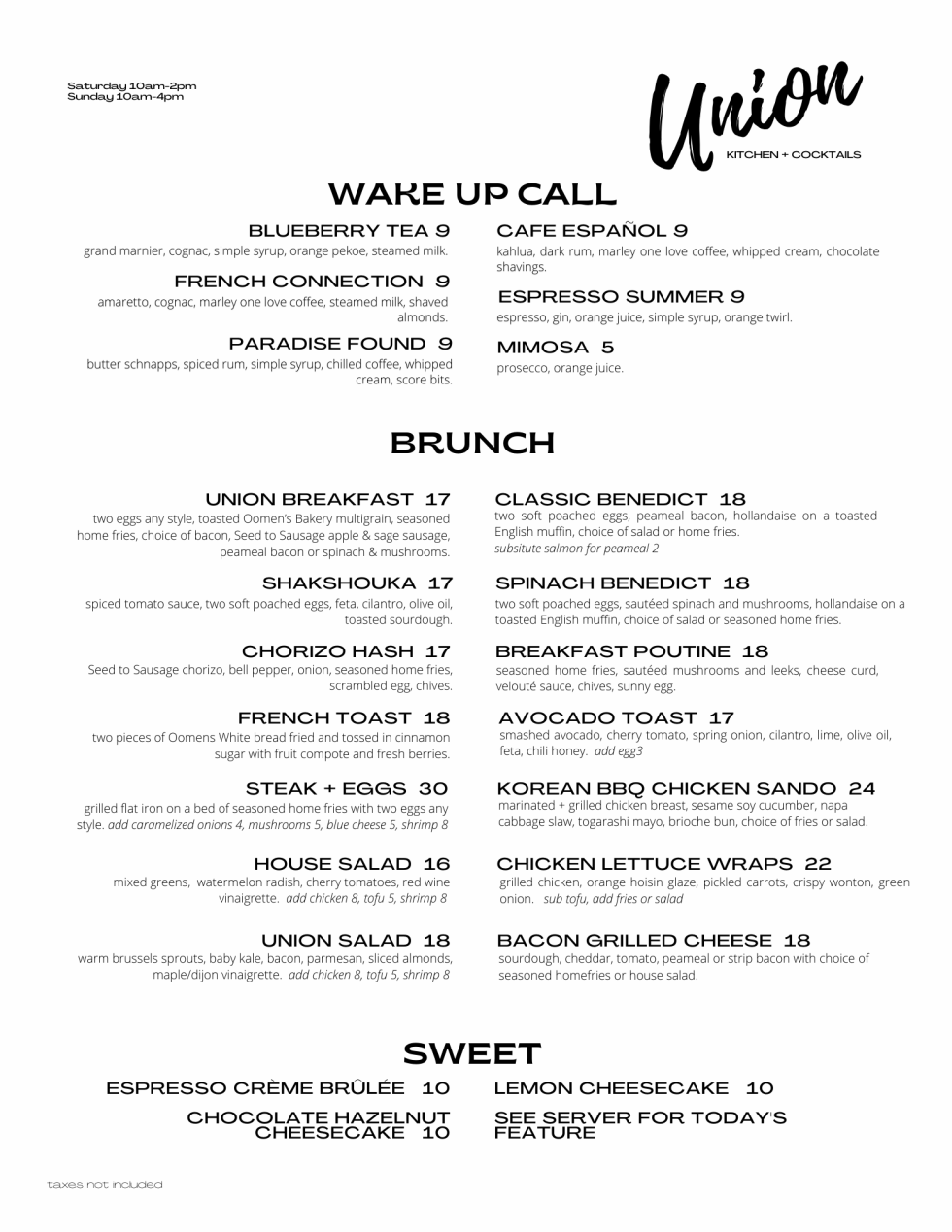 Union Kitchen + Cocktails | Union Kitchen + Cocktails